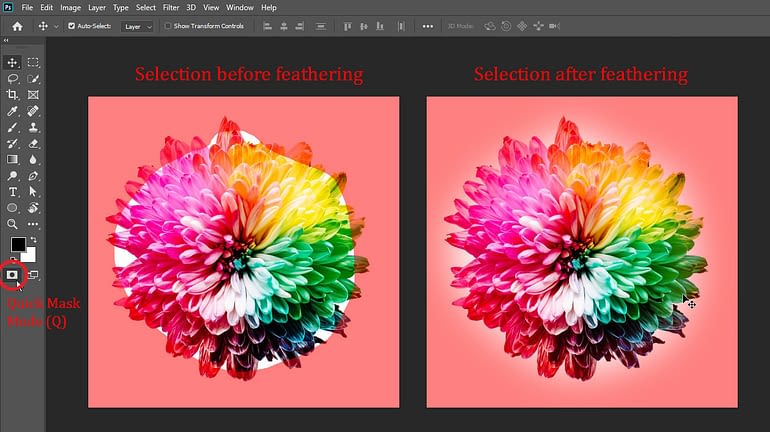 How To Apply Feather Effect In Photoshop | Webtopic